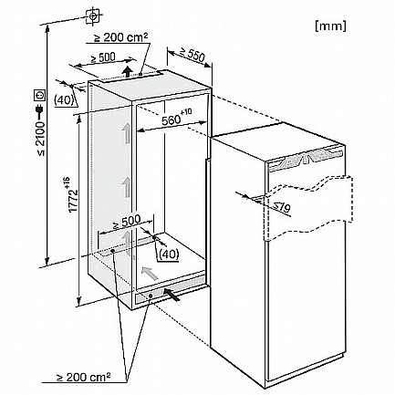 מקרר אינטגרלי MIELE מילה דגם K 37422 ID | החשמל לצרכן