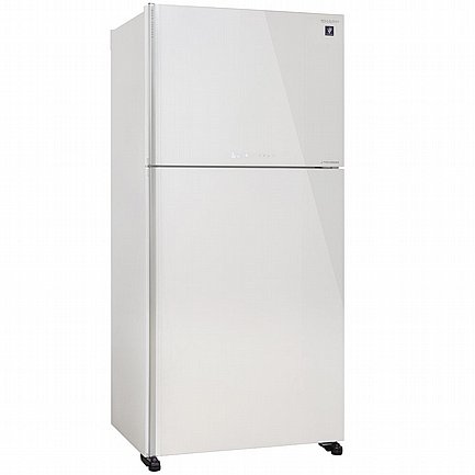 מקרר מקפיא עליון 556 ליטר Sharp שארפ SJ-4655 זכוכית לבנה/ שחורה | החשמל לצרכן