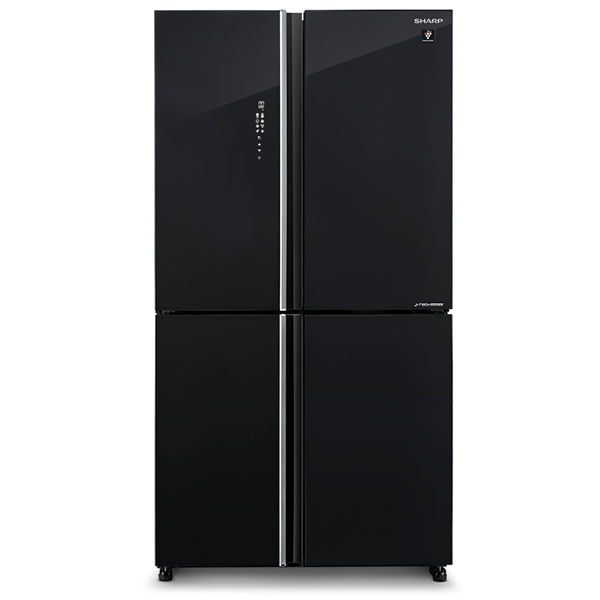מקרר 4 דלתות - 608 ליטר Sharp שארפ SJ-9260-BK זכוכית שחורה | החשמל לצרכן