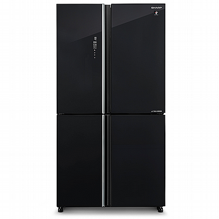 מקרר 4 דלתות - 608 ליטר Sharp שארפ SJ-9260-BK זכוכית שחורה | החשמל לצרכן
